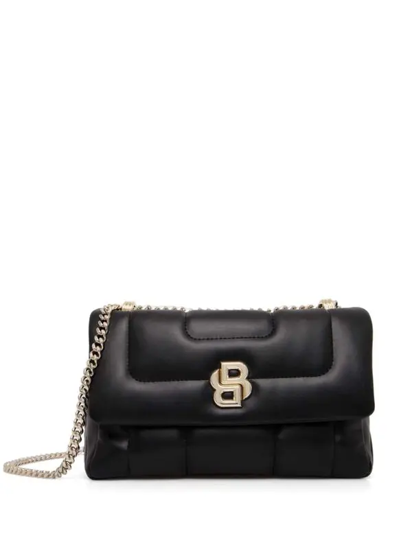BOSS Monogram Plaque Shoulder Bag - Black
