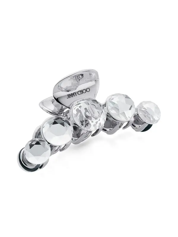 JIMMY CHOO Crystal Embellished Hair Clip - Silver