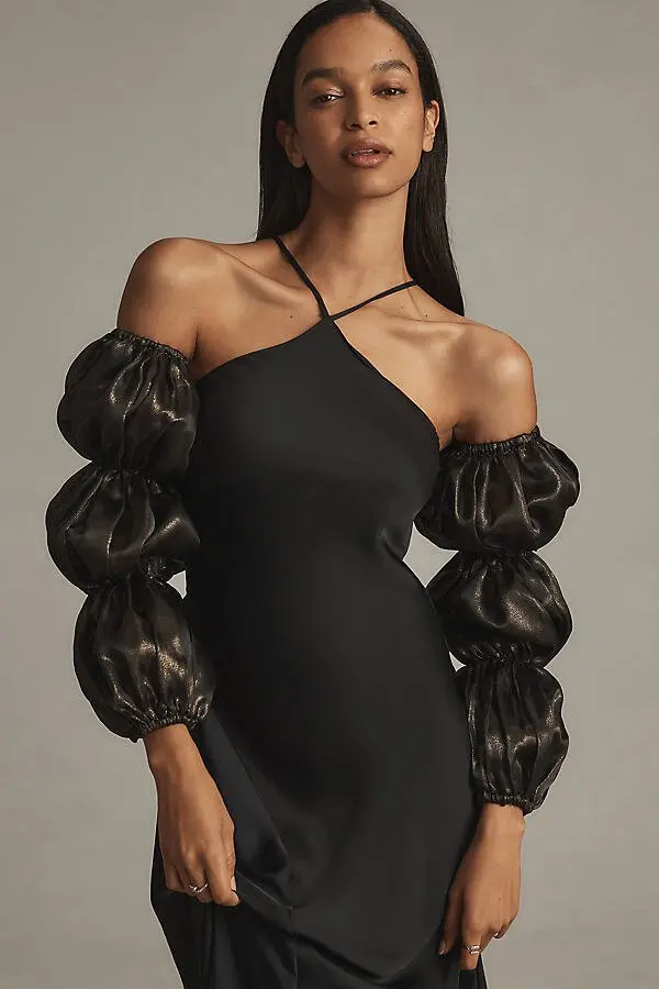 Hail Ufo Sheer Puff Sleeves Jacket In Black - 31% Off | Editorialist