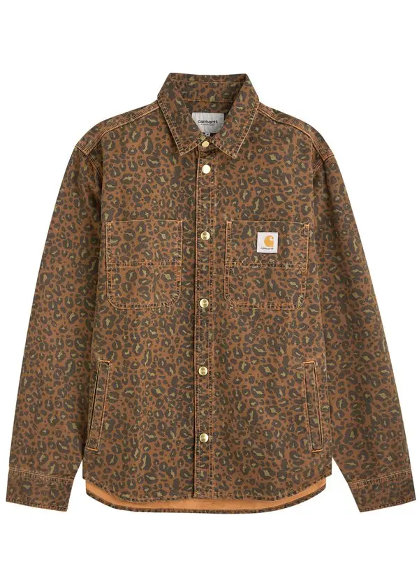 Carhartt Work In Progress Conro Leopard-print Canvas Overshirt