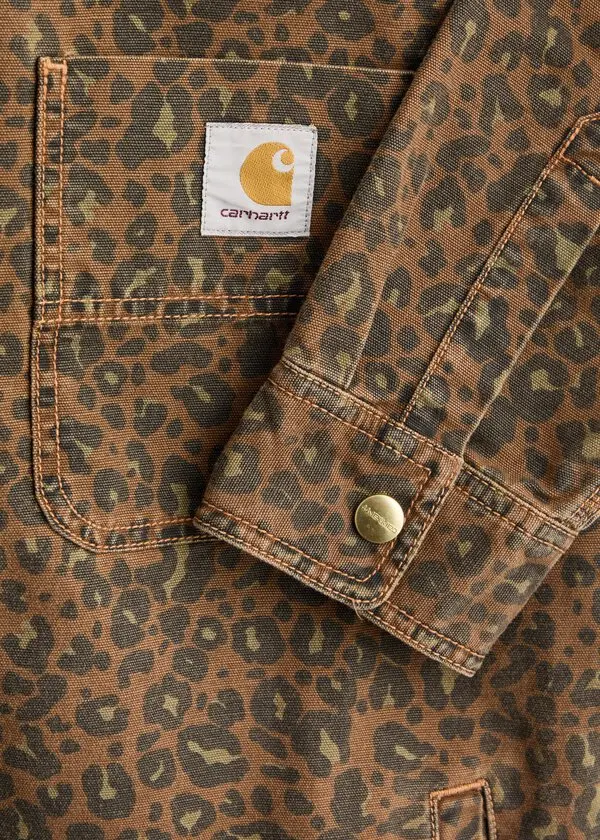 Carhartt Work In Progress Conro Leopard-print Canvas Overshirt