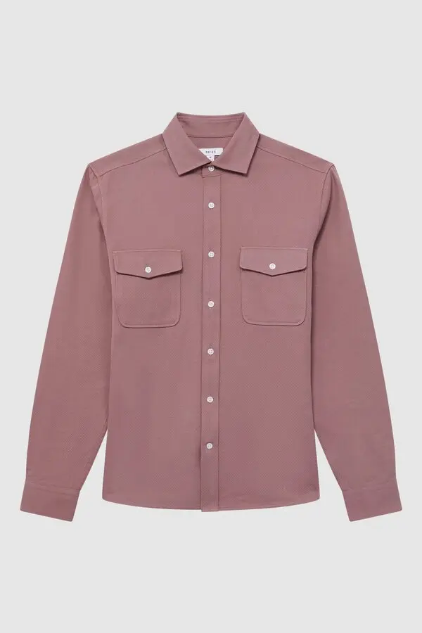 REISS Arlowoodrose Arlo Cotton Canvas Overshirt