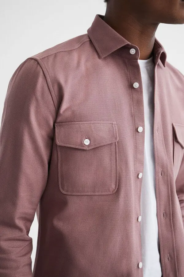 REISS Arlowoodrose Arlo Cotton Canvas Overshirt
