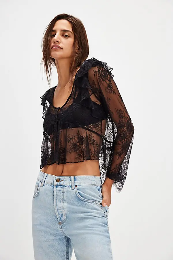Free People Bella Lace Top