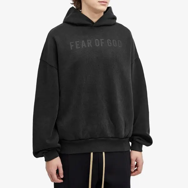 Fear Of God Text Logo Hoodie In Black - 65% Off | Editorialist