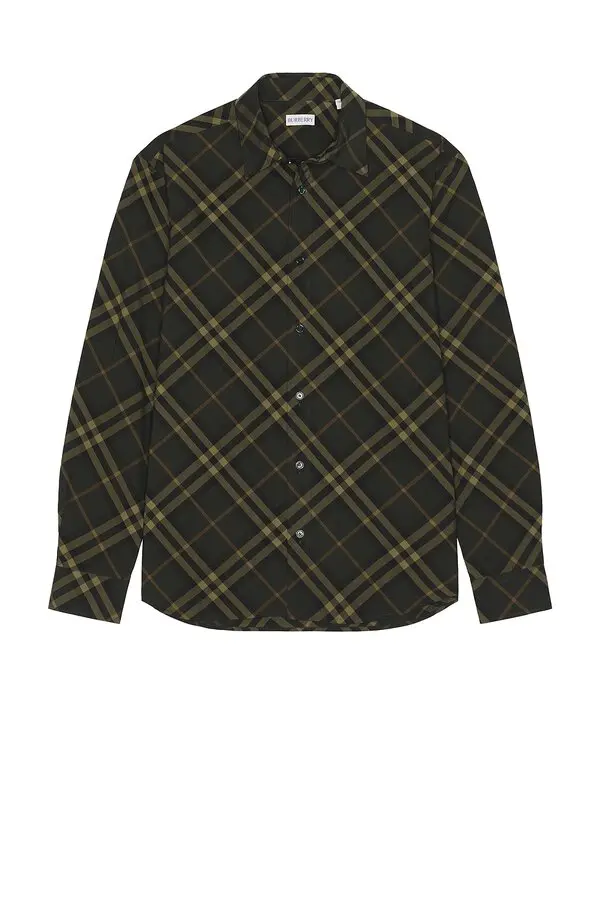 Burberry Long Sleeve Casual Shirt In Grey