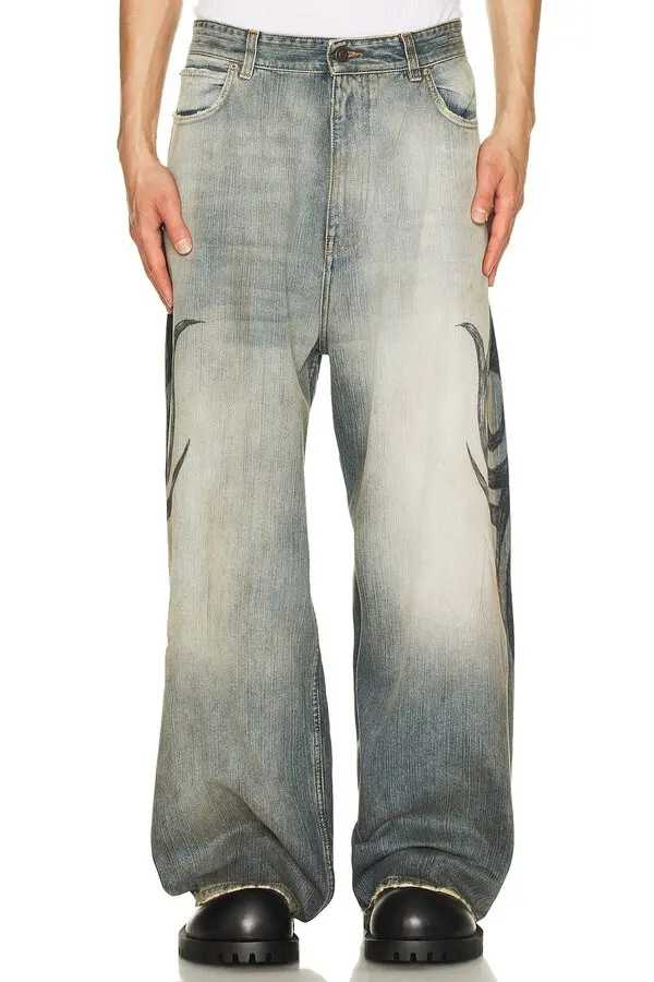 BALENCIAGA large baggy jeans XS コーティング BALENCIAGA large baggy jeans XS コーティング