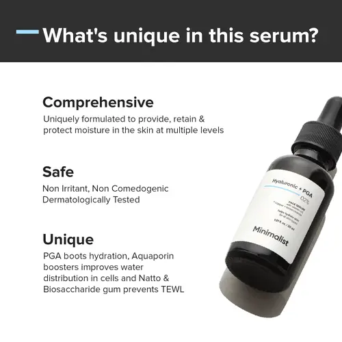 MINIMALIST Hyaluronic + Pga 02% Face Serum