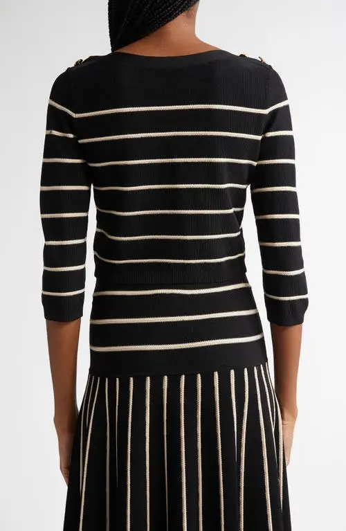 Zimmermann Crush Stripe Crop Sweater