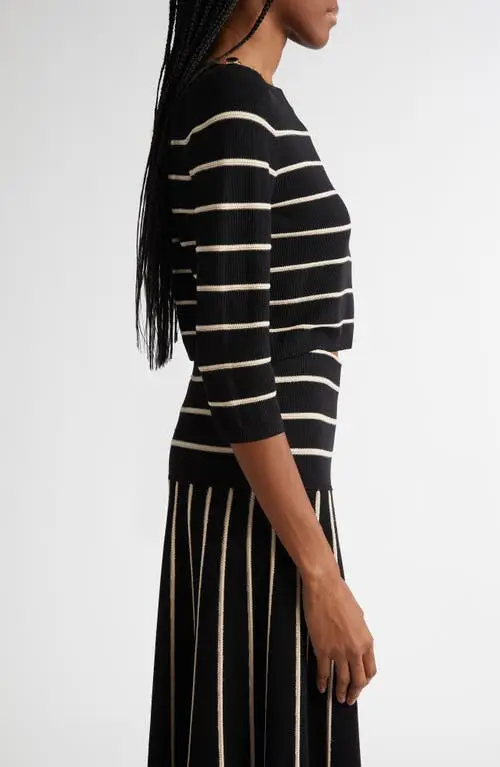 Zimmermann Crush Stripe Crop Sweater