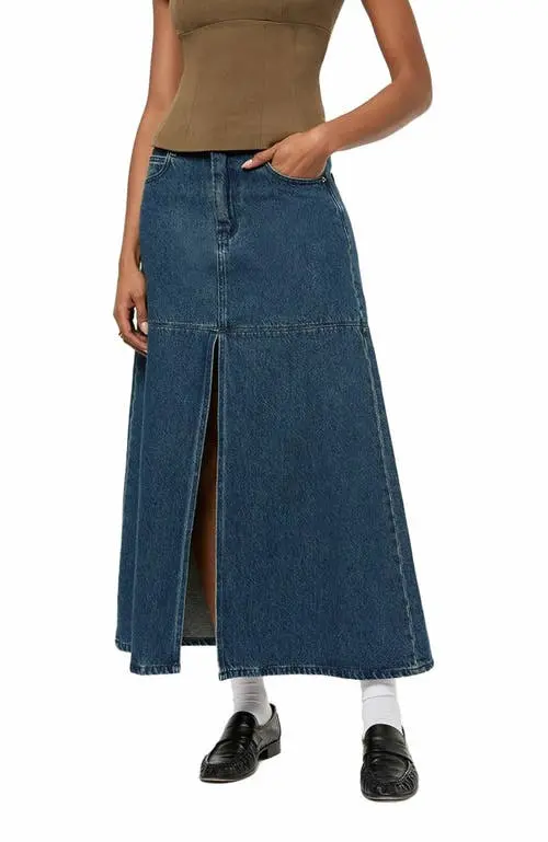 WeWoreWhat Denim Maxi Skirt