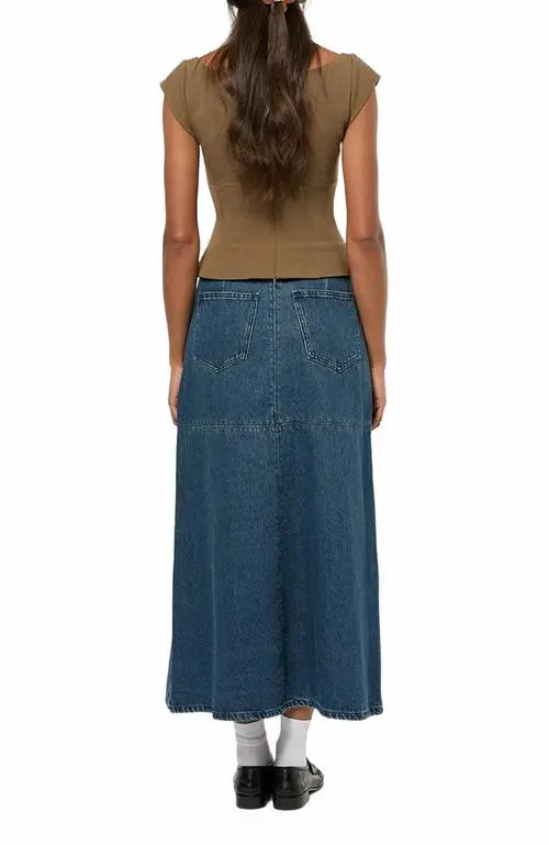 WeWoreWhat Denim Maxi Skirt
