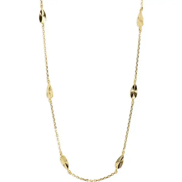 Argento Vivo Textured Station Necklace - Gold