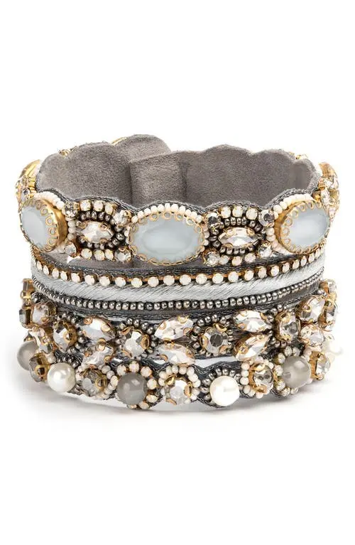 Deepa Gurnani Brixie Stack Bracelet - Gray