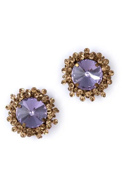 Deepa Gurnani Debbie Drop Earrings - Amethyst