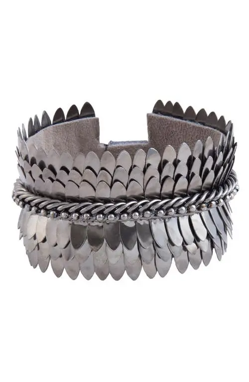 Deepa Gurnani Chiara Cuff Bracelet - Gunmetal