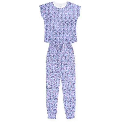 LILA AND HAYES Melanie Pajama Jogger Set - Blackberry Floral