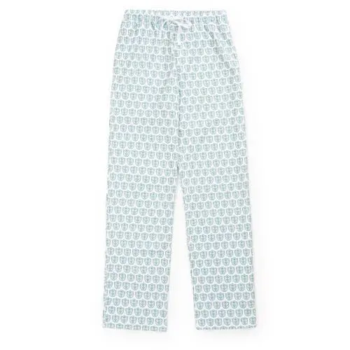 LILA AND HAYES Brent Hangout Pant - Tennis Crest Blue