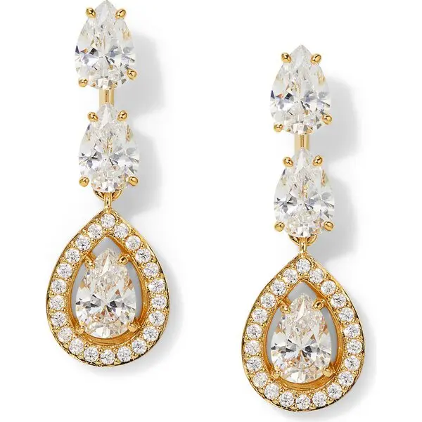 Nadri Radiant Drop Earrings - Gold