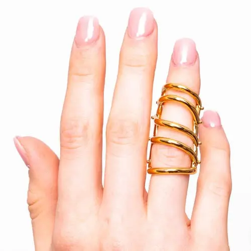 LUCY QUARTERMAINE Drop Armour Double Hinge Ring