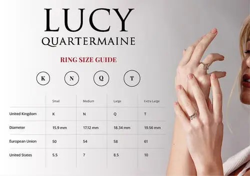LUCY QUARTERMAINE Double Drop Ring - Sterling Silver