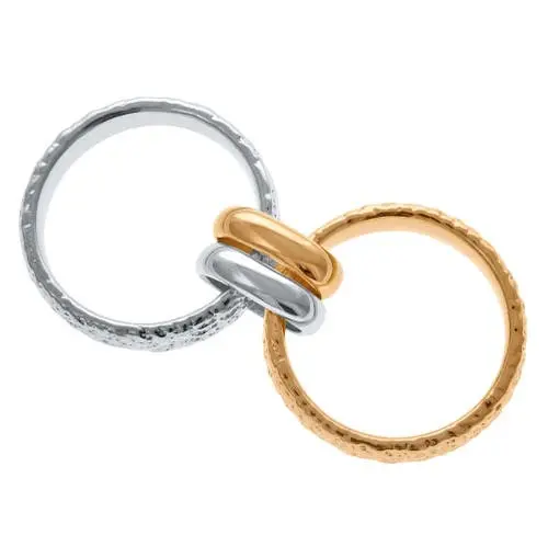 LUCY QUARTERMAINE Multi Finish Double Hula Joined Ring