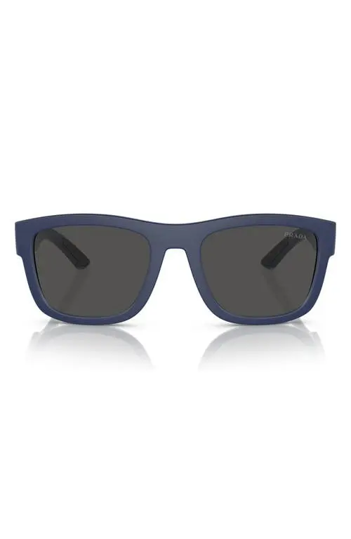 Prada 53mm Pillow Sunglasses - Blue Rubber