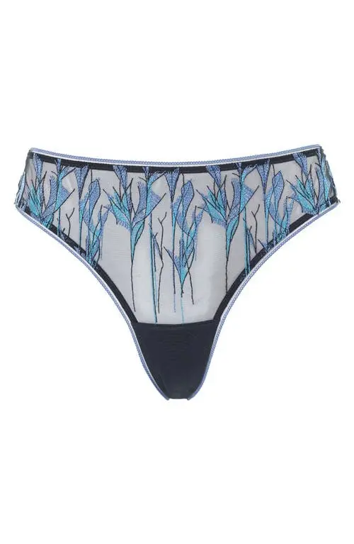HUIT Moonlight Tanga - Floral Blue