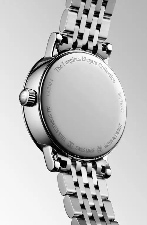LONGINES Elegant Collection Moonphase Bracelet Watch - White