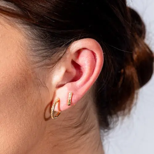 LUCY QUARTERMAINE Skinny Drip Mini Stud Earrings - Gold