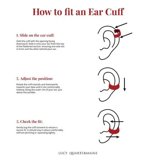 LUCY QUARTERMAINE Vermeil Tri Drop Ear Cuff - Gold