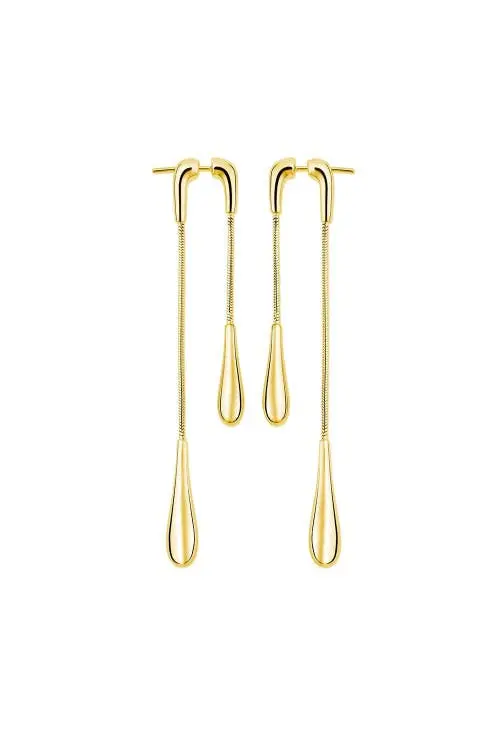 LUCY QUARTERMAINE Drop Vermeil Earrings - Gold