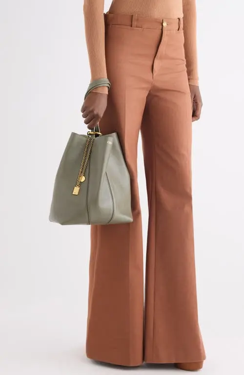 Chloé Spin Leather Tote - Aloe Green