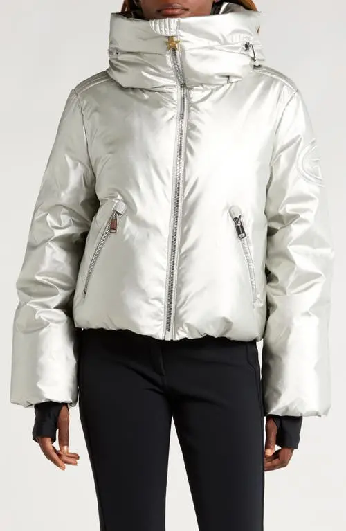 Goldbergh Soleil Down Ski Jacket In Silver - 60% Off | Editorialist
