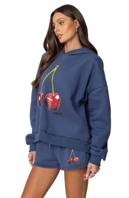 EDIKTED Mon Cheri Hoodie - Blue