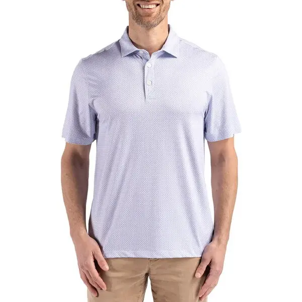 Cutter & Buck Pike Diamond Dot Print Polo - Hyacinth