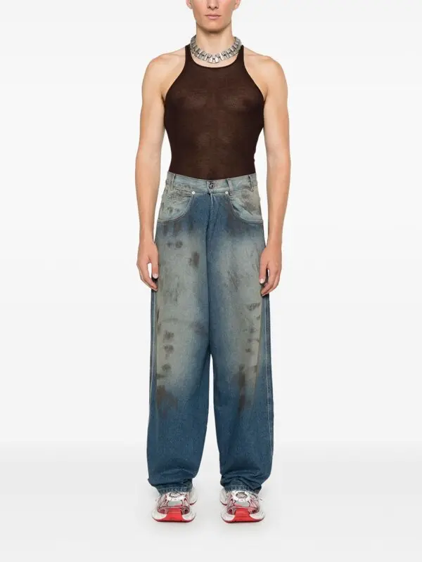 LỰU ĐẠN Kriss Kross Wide Leg Jeans