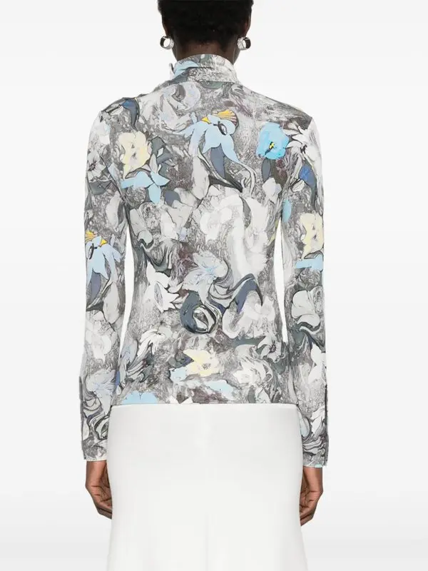 Tory Burch Printed Jersey T-shirt - Blue