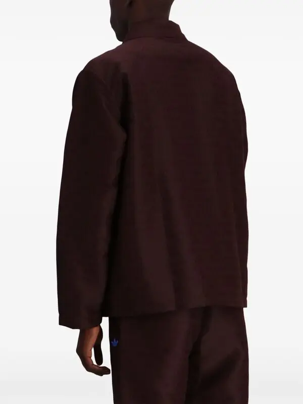 Adidas Originals Jacquard Zip-Up Jacket In Brown - 27% Off