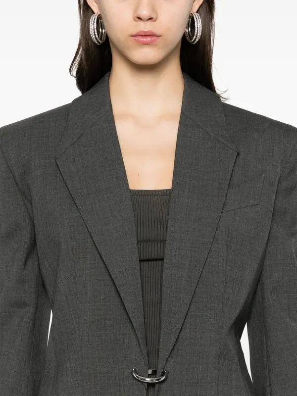 MUGLER Ring-detail Virgin Wool Blazer