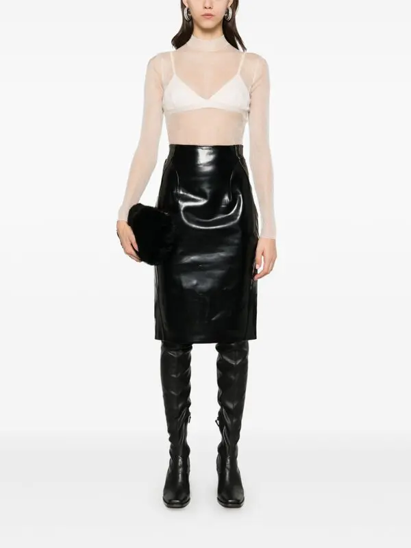 MUGLER Sheer Knit Sweater