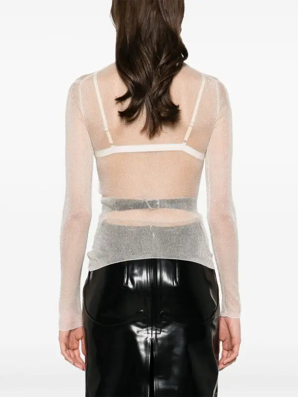 MUGLER Sheer Knit Sweater