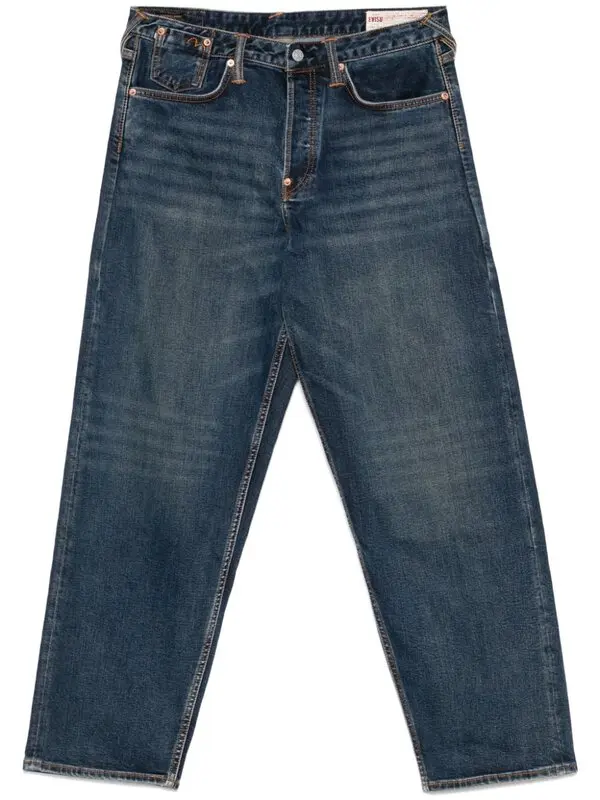 EVISU Logo-print Wide Leg Jeans