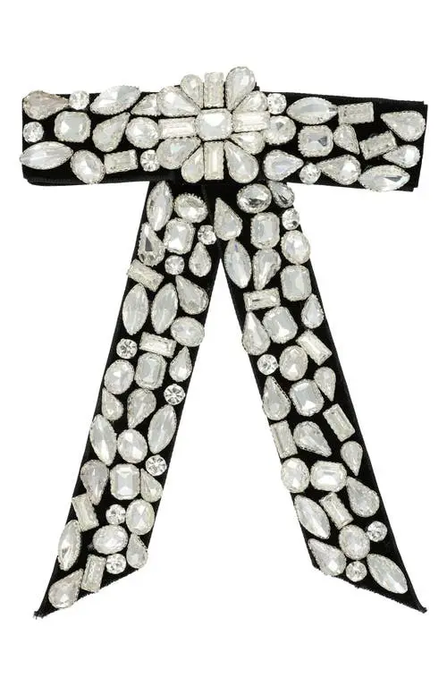L. Erickson Melanie Jeweled Barrette - Black