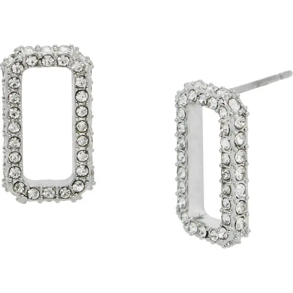 ALLSAINTS Pavé Crystal Geometric Stud Earrings