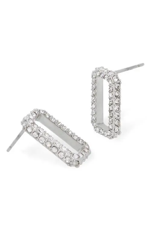 ALLSAINTS Pavé Crystal Geometric Stud Earrings