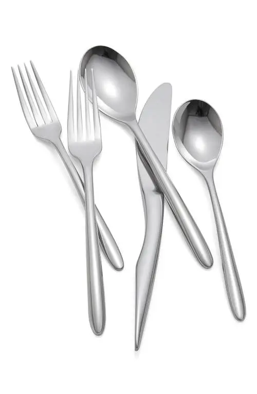 NAMBE Dune' 5-piece Stainless Steel Table Setting - Silver