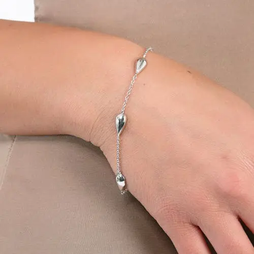 LUCY QUARTERMAINE Station Tear Drop Bracelet - Sterling Silver