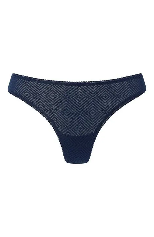 NUDEA The Sheer Deco Barely There Thong3 Pack - Navy