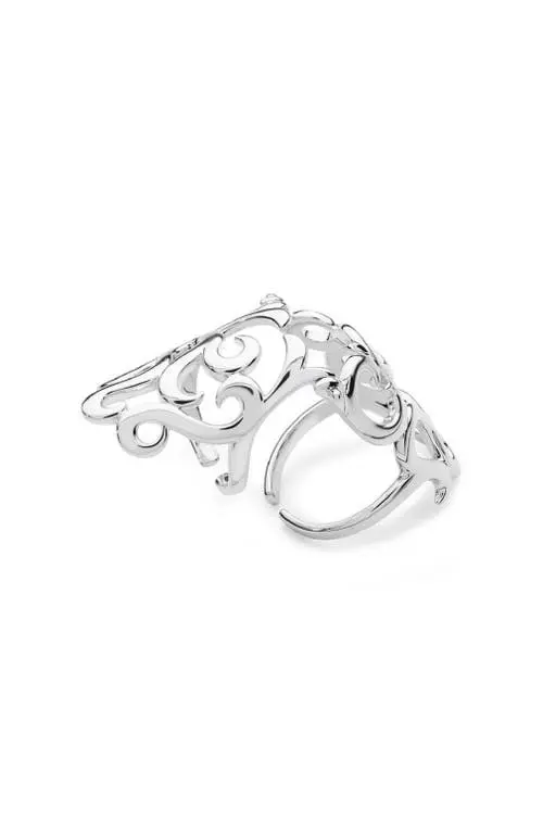 LUCY QUARTERMAINE Elements Armour Ring - Sterling Silver